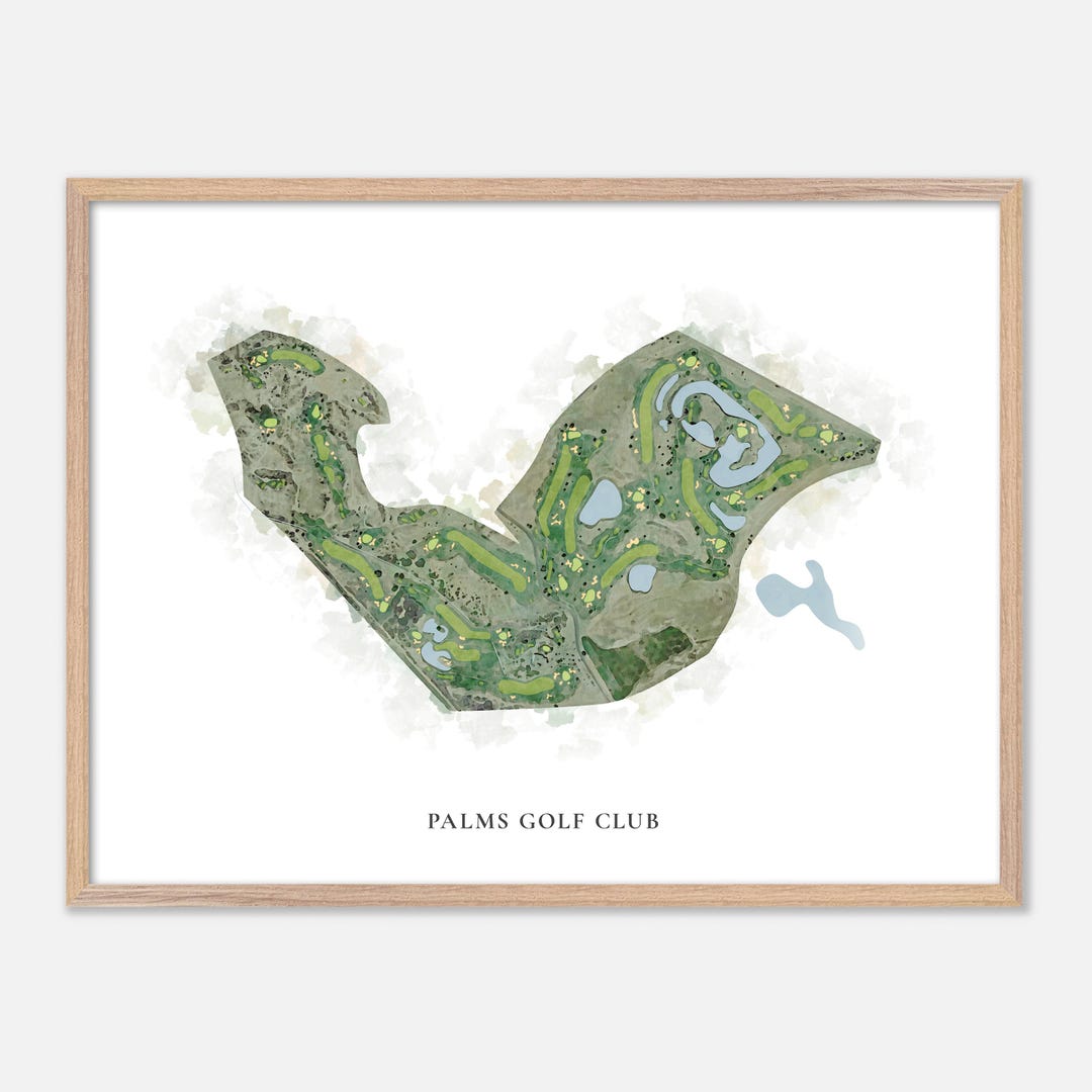 Palms Golf Club in Littlefield, Arizona - Classic Watercolor Map ...