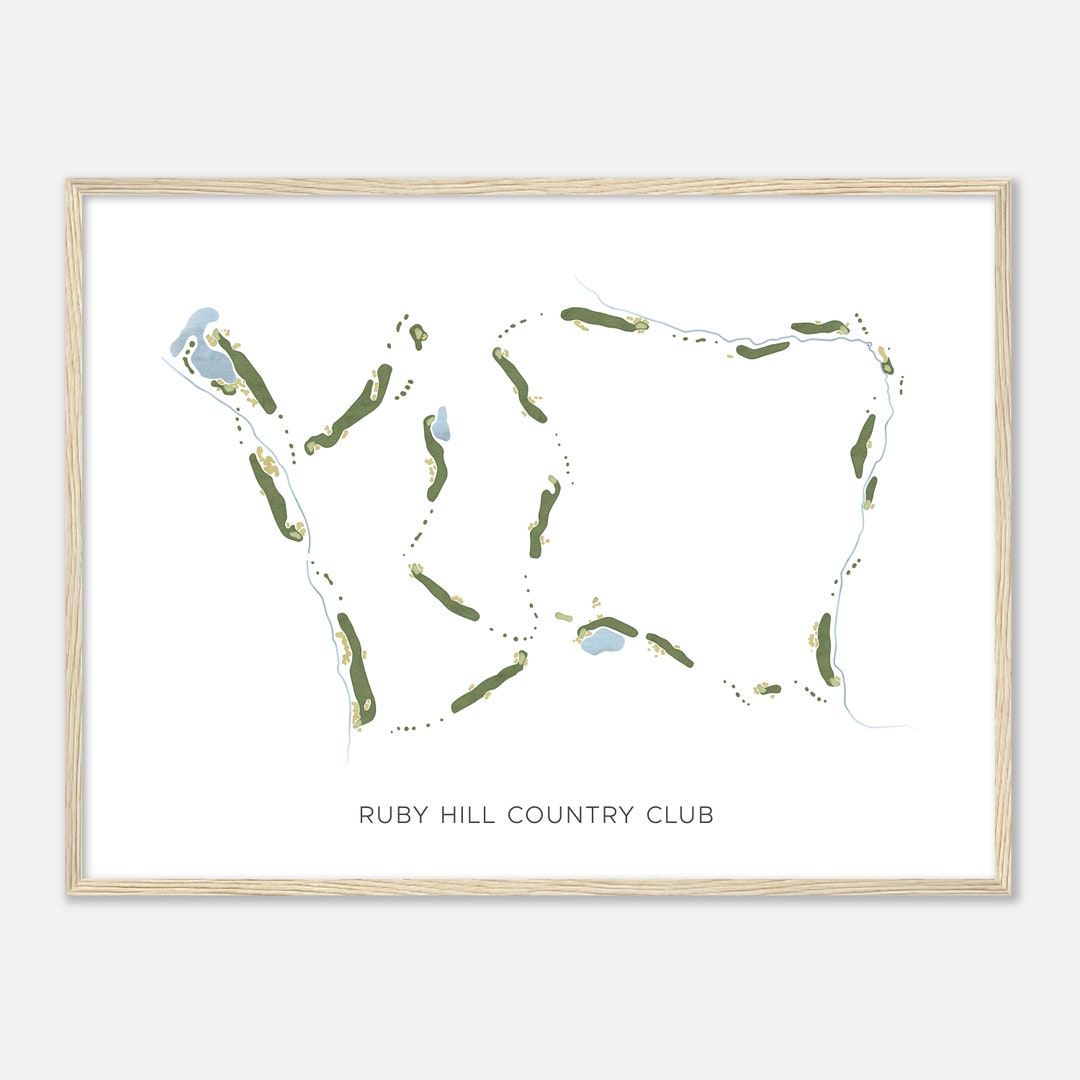 Ruby Hill Country Club, California - Modern Watercolor Map | Golfer ...