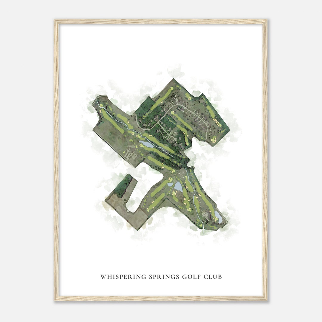 Whispering Springs Golf Club, Wisconsin - Classic Watercolor Map ...