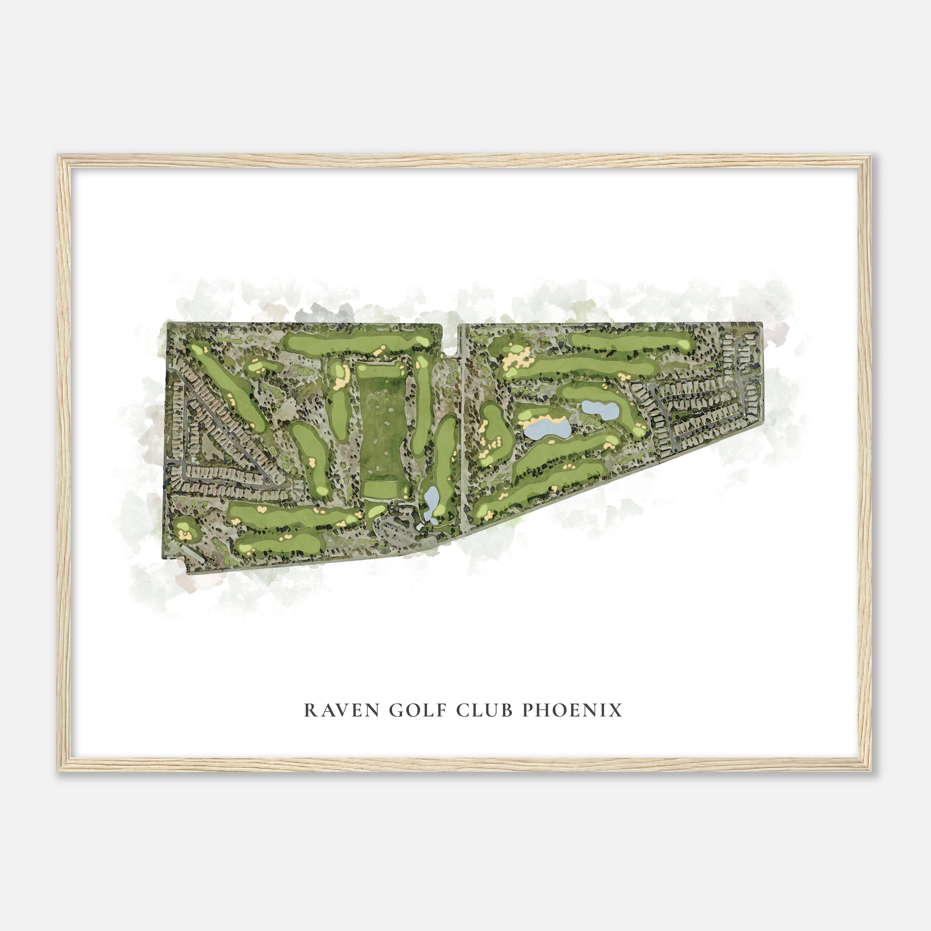 Raven Golf Club Phoenix, Arizona Classic Watercolor Map Golfer Gift ...