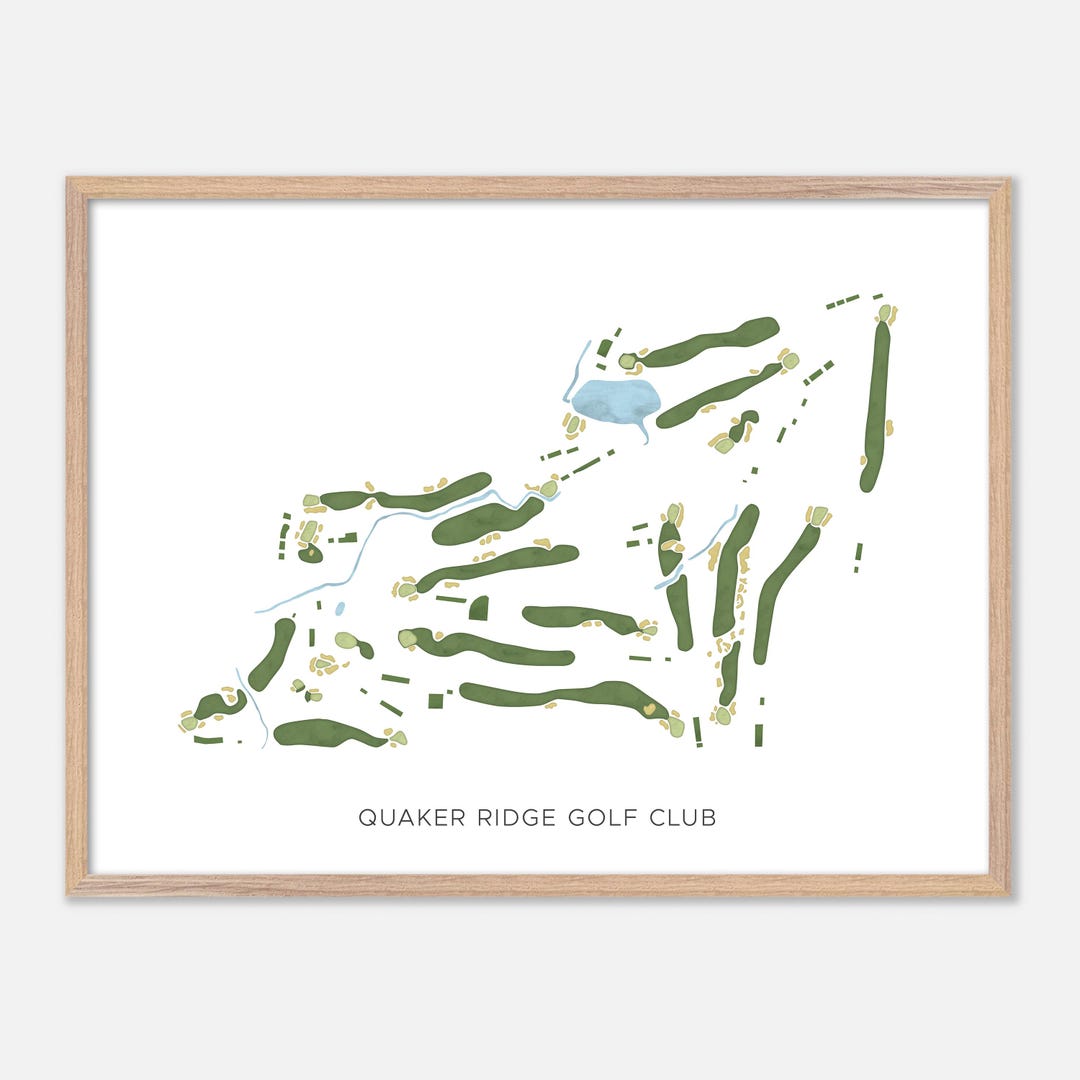 Quaker Ridge Golf Club in Scarsdale, New York - Modern Watercolor Map ...
