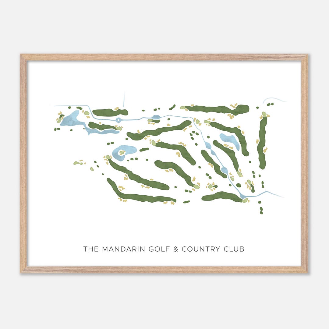 The Mandarin Golf & Country Club in , Canada - Modern Watercolor Map ...