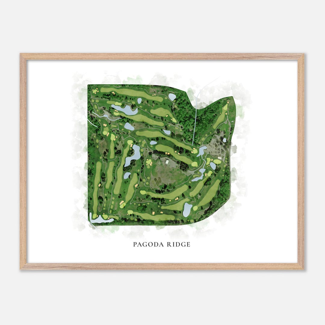 Pagoda Ridge in , Canada - Classic Watercolor Map | Golfer Gift, Golf ...