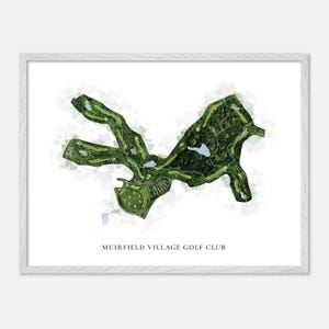 Muirfield Village Golf Club in Dublin, Ohio - Classic Watercolor Map ...