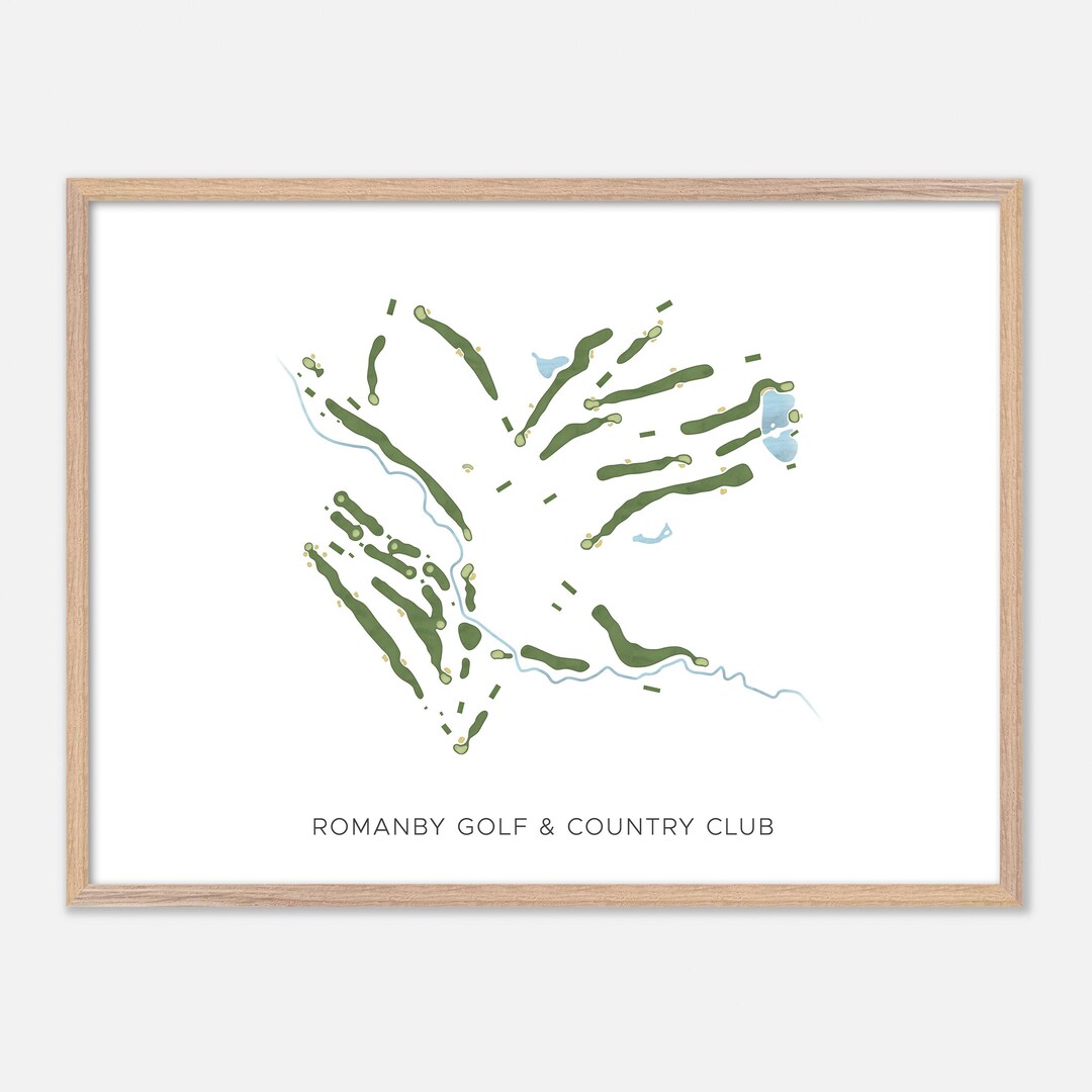 Romanby Golf & Country Club, England - Modern Watercolor Map | Golfer ...