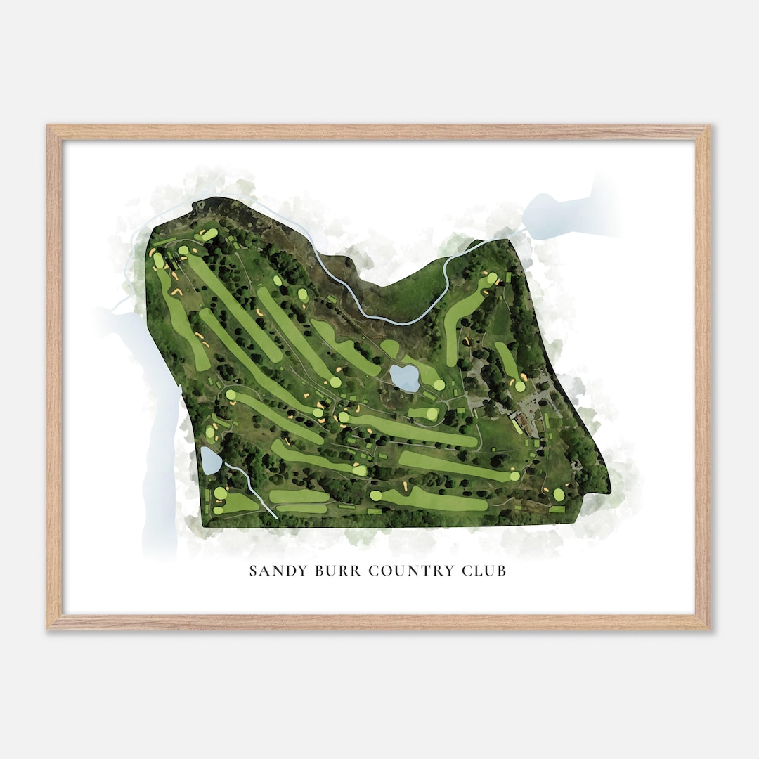 Sandy Burr Country Club in Wayland, Massachusetts - Classic Watercolor ...