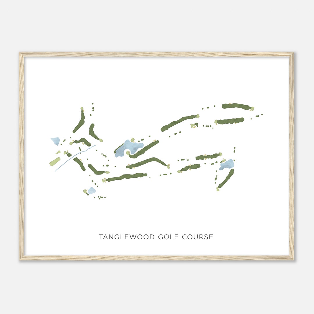 Tanglewood Golf Course, Missouri - Modern Watercolor Map | Golfer Gift ...