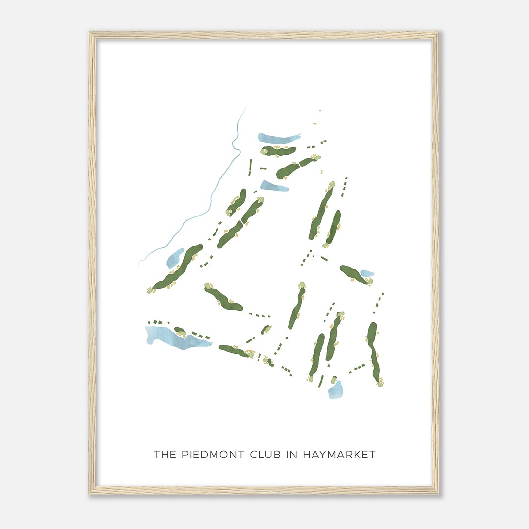 The Piedmont Club in Haymarket, Virginia - Modern Watercolor Map ...