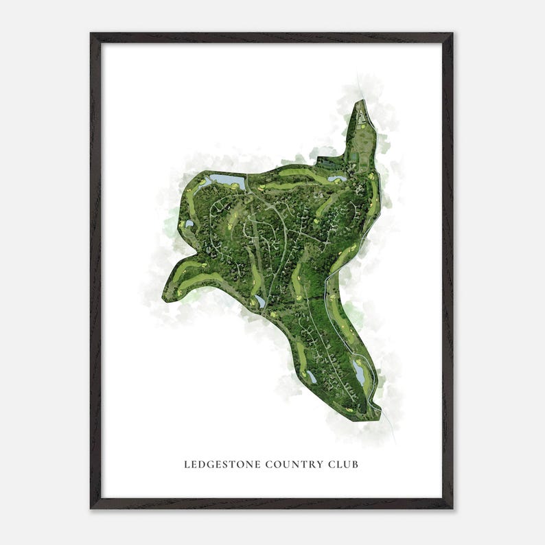Ledgestone Country Club in Branson West, Missouri - Classic Watercolor ...