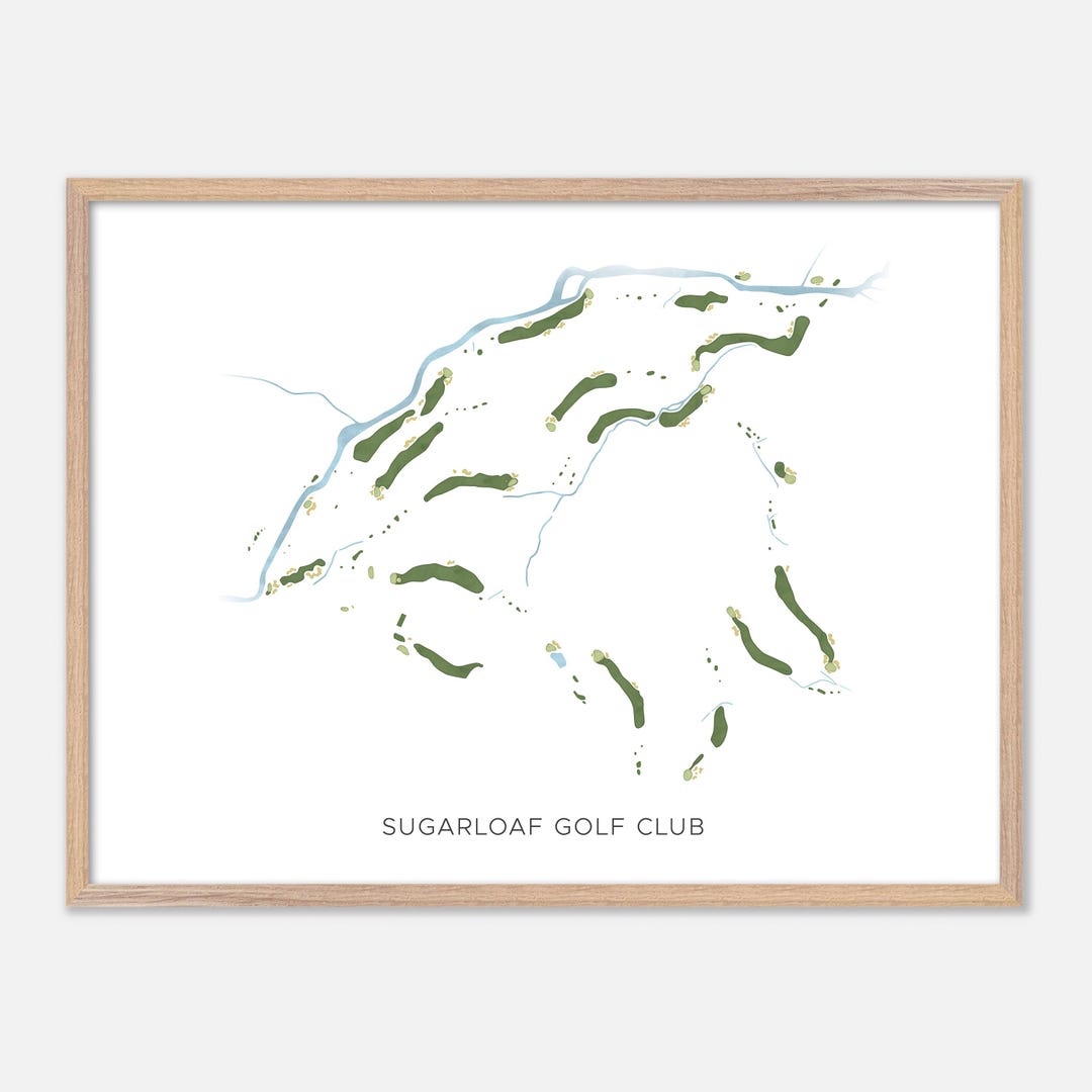 Sugarloaf Golf Club in Carrabassett Valley, Maine - Modern Watercolor ...