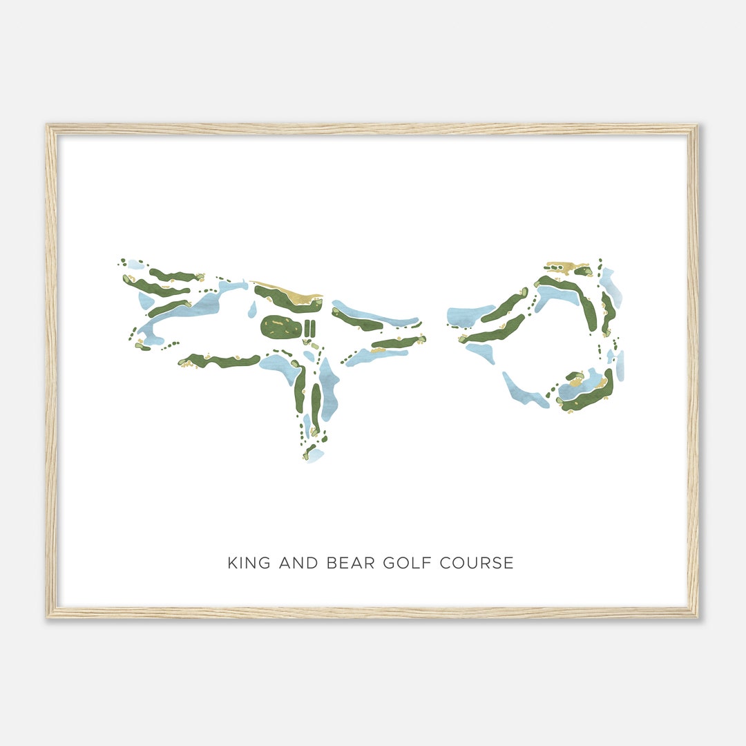 King and Bear Golf Course, Florida - Modern Watercolor Map | Golfer ...