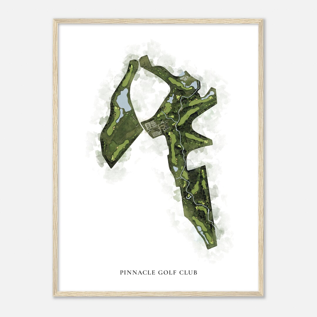 Pinnacle Golf Club, Ohio - Classic Watercolor Map | Golfer Gift, Golf ...