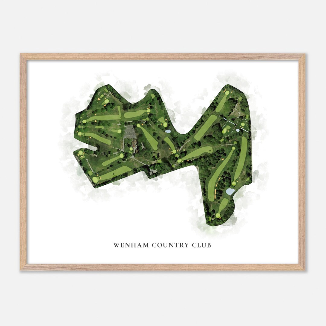 Wenham Country Club in Wenham, Massachusetts - Classic Watercolor Map ...