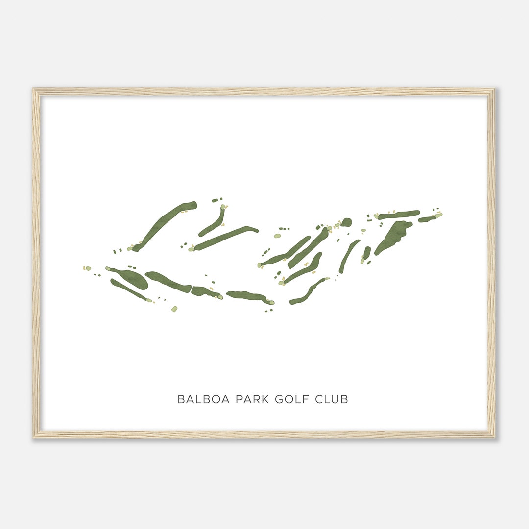 Balboa Park Golf Club, California - Modern Watercolor Map | Golfer Gift ...