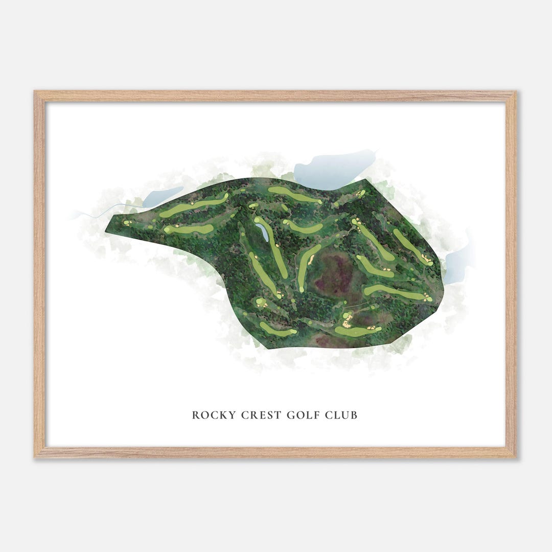 Rocky Crest Golf Club in , Canada - Classic Watercolor Map | Golfer ...