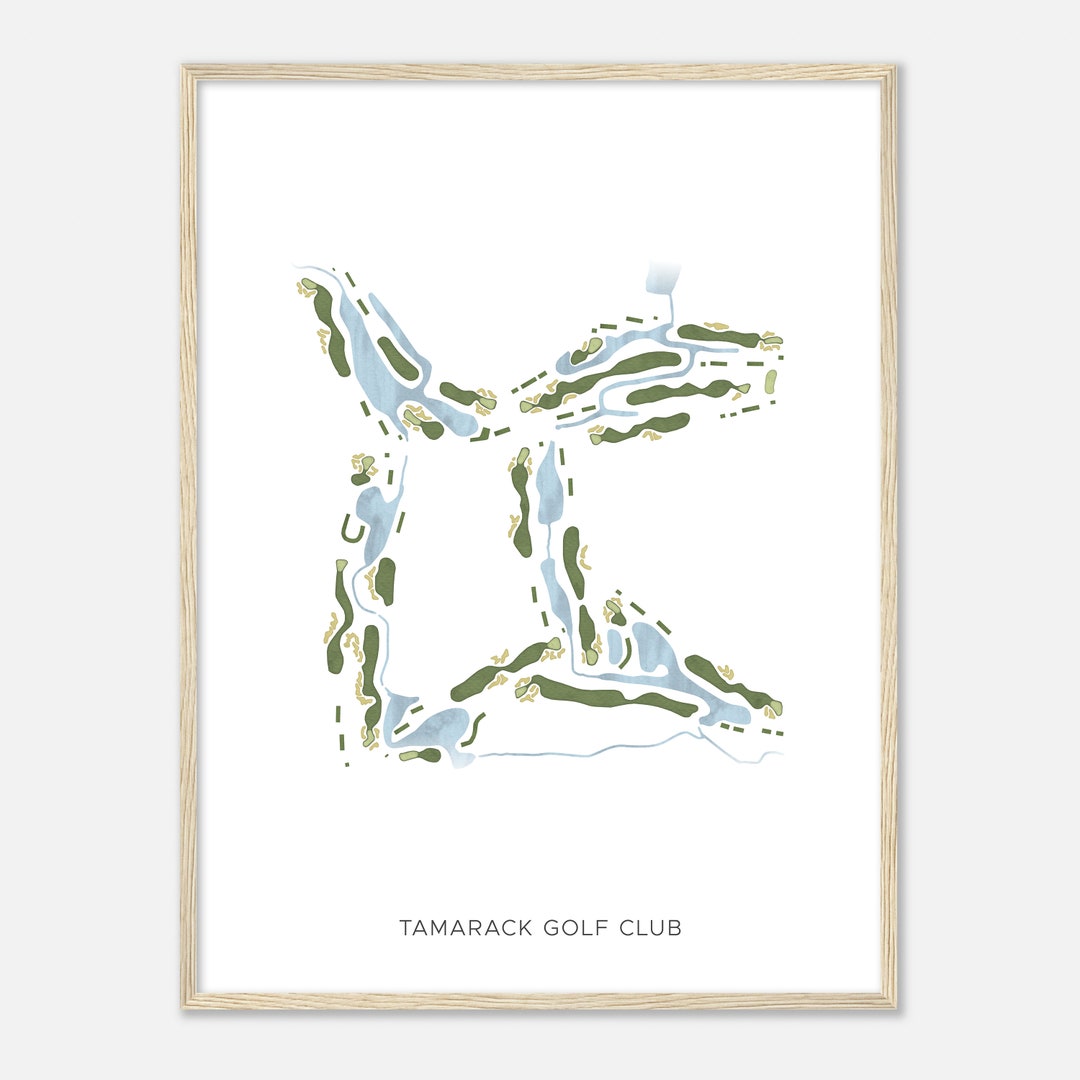 Tamarack Golf Club, Illinois - Modern Watercolor Map | Golfer Gift ...