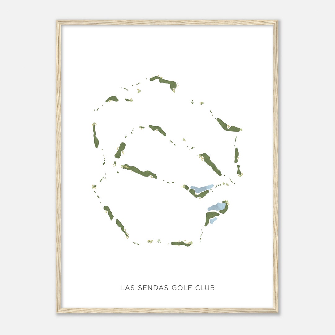 Las Sendas Golf Club, Arizona - Modern Watercolor Map | Golfer Gift ...