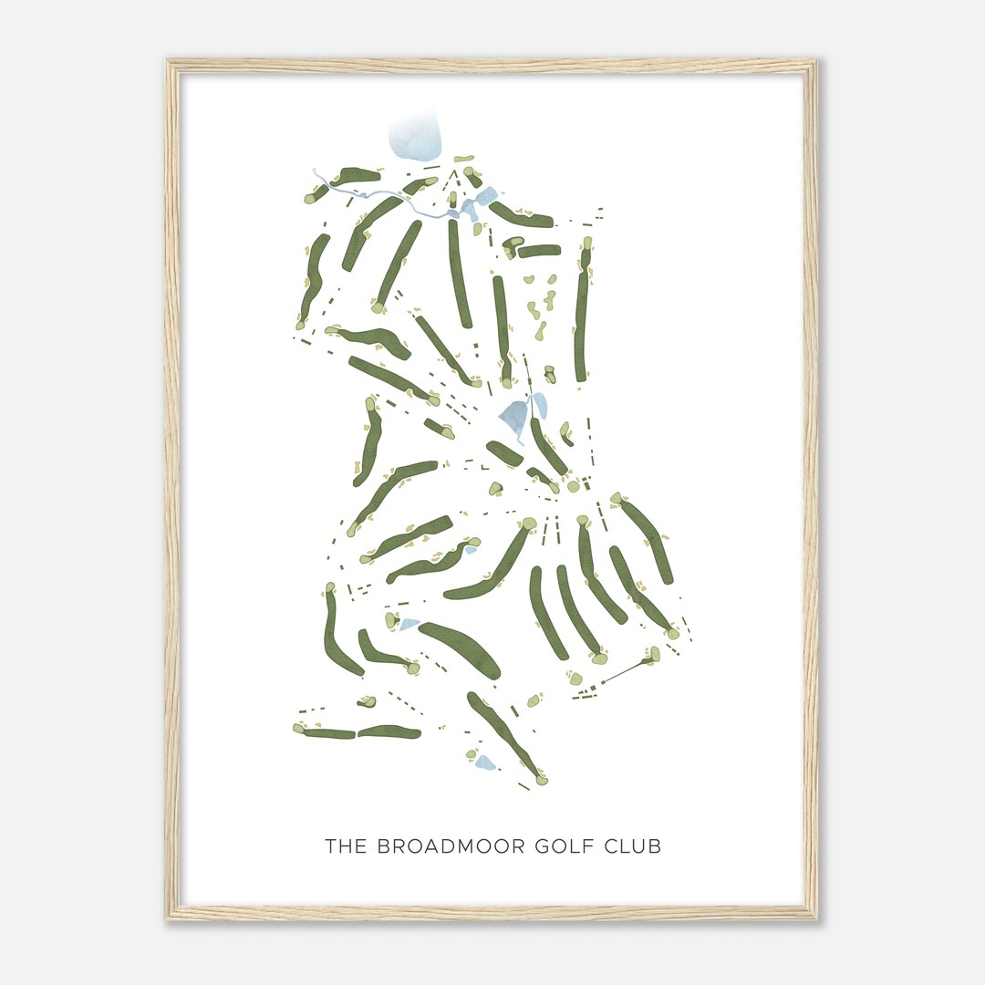 The Broadmoor Golf Club, Colorado - Modern Watercolor Map | Golfer Gift ...