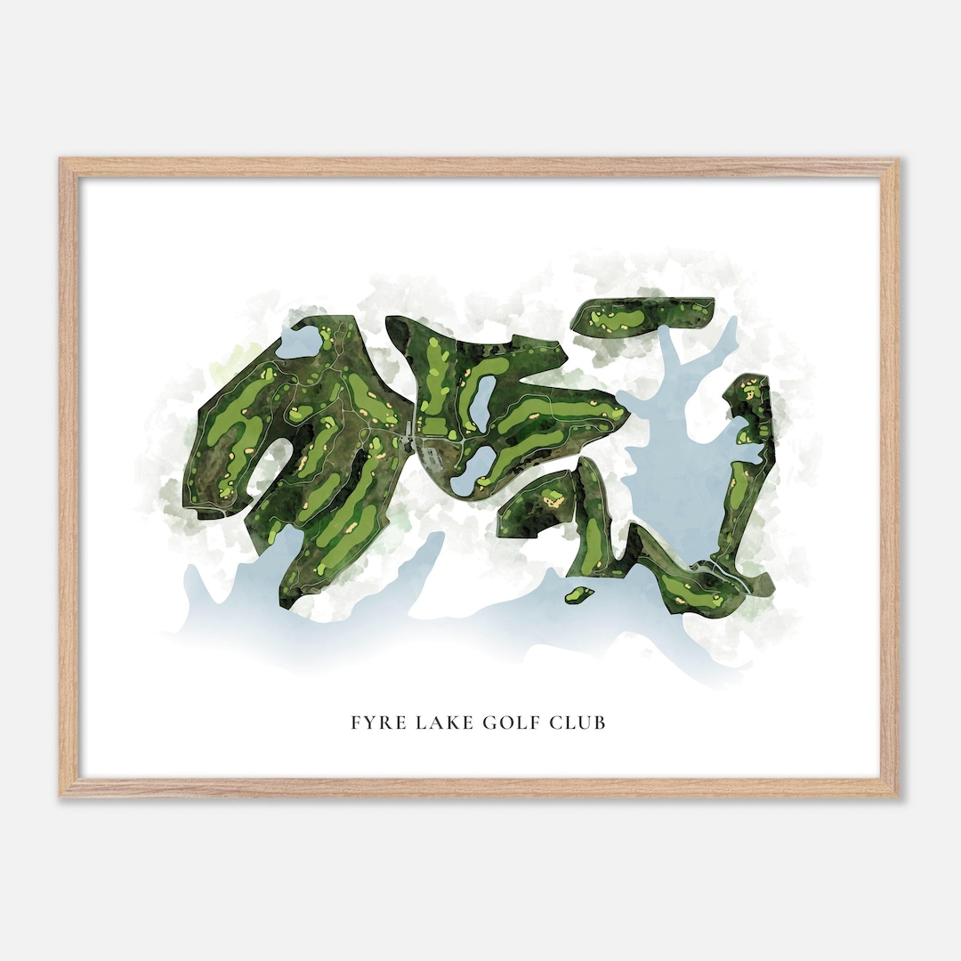 Fyre Lake Golf Club in Sherrard, Illinois - Classic Watercolor Map ...