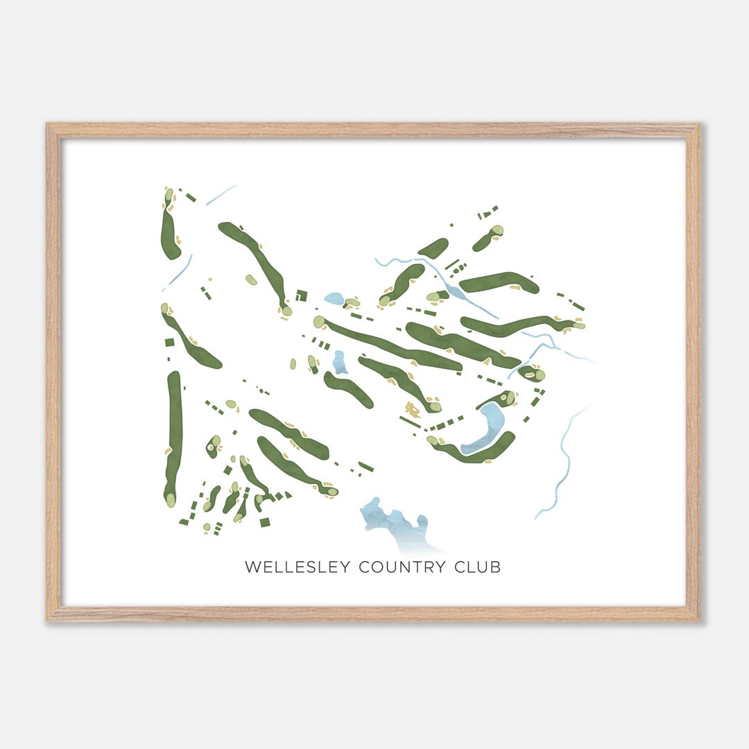 Wellesley Country Club in Wellesley, Massachusetts - Modern Watercolor ...