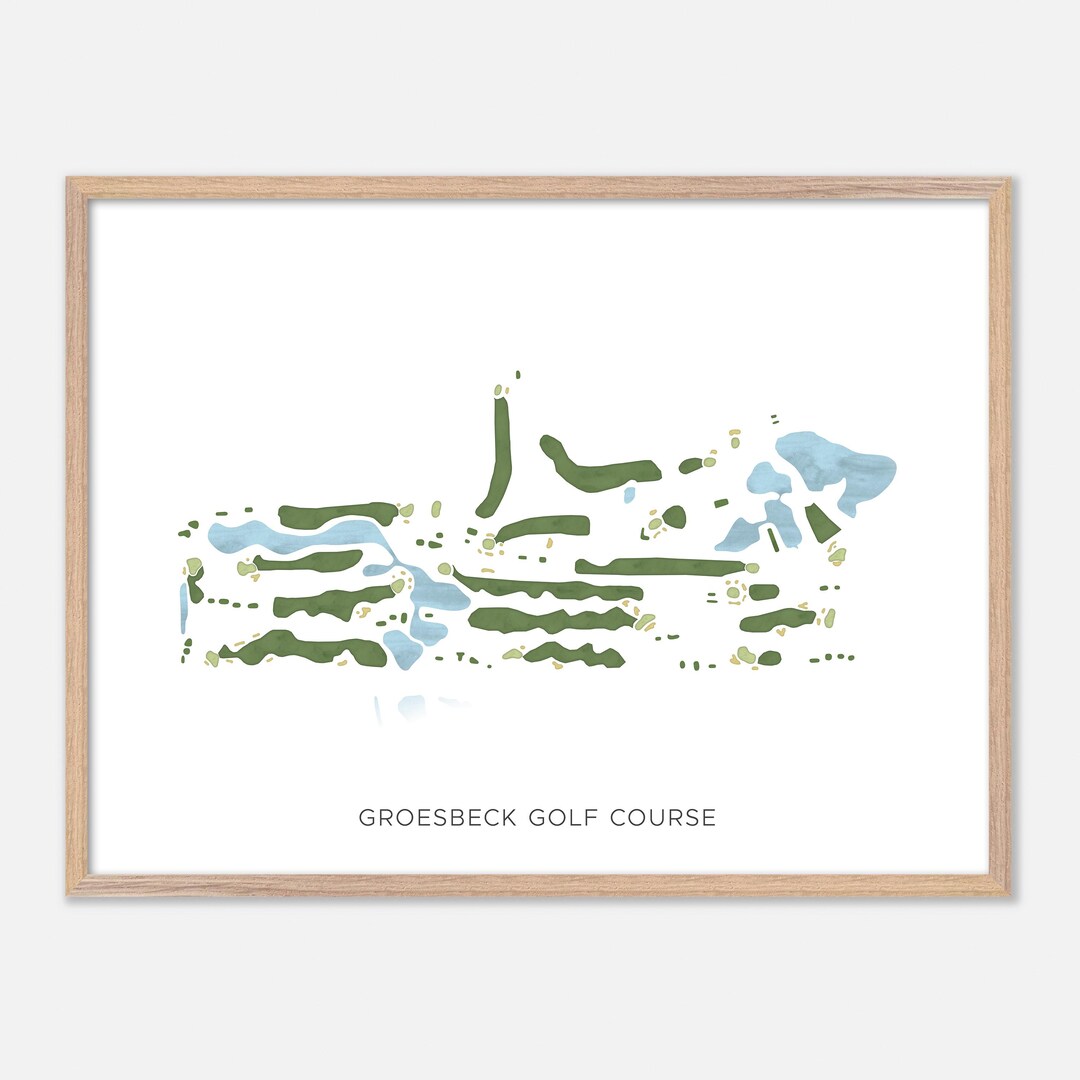 Groesbeck Golf Course, Michigan - Modern Watercolor Map | Golfer Gift ...