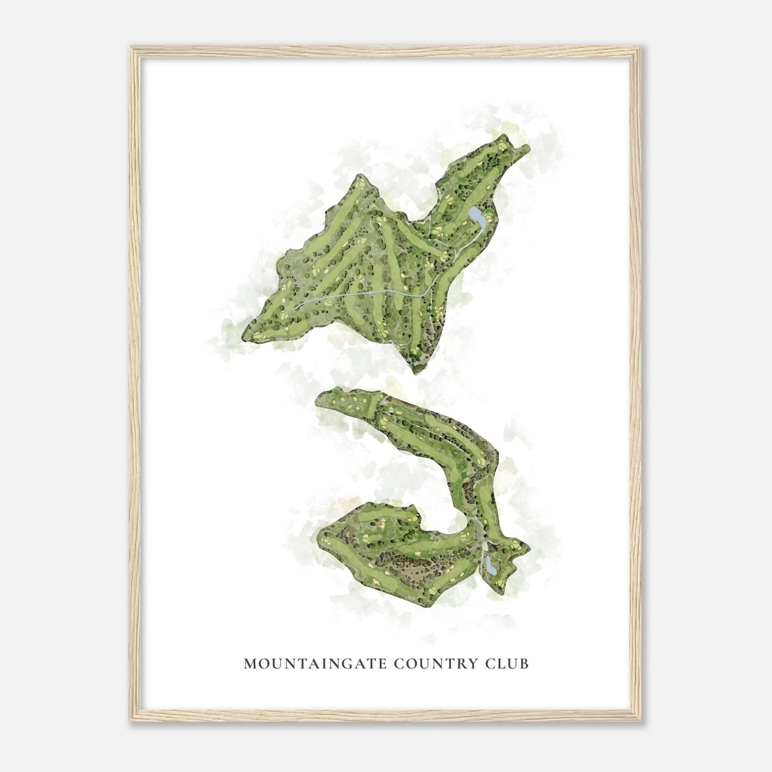 Mountaingate Country Club, California - Classic Watercolor Map | Golfer ...