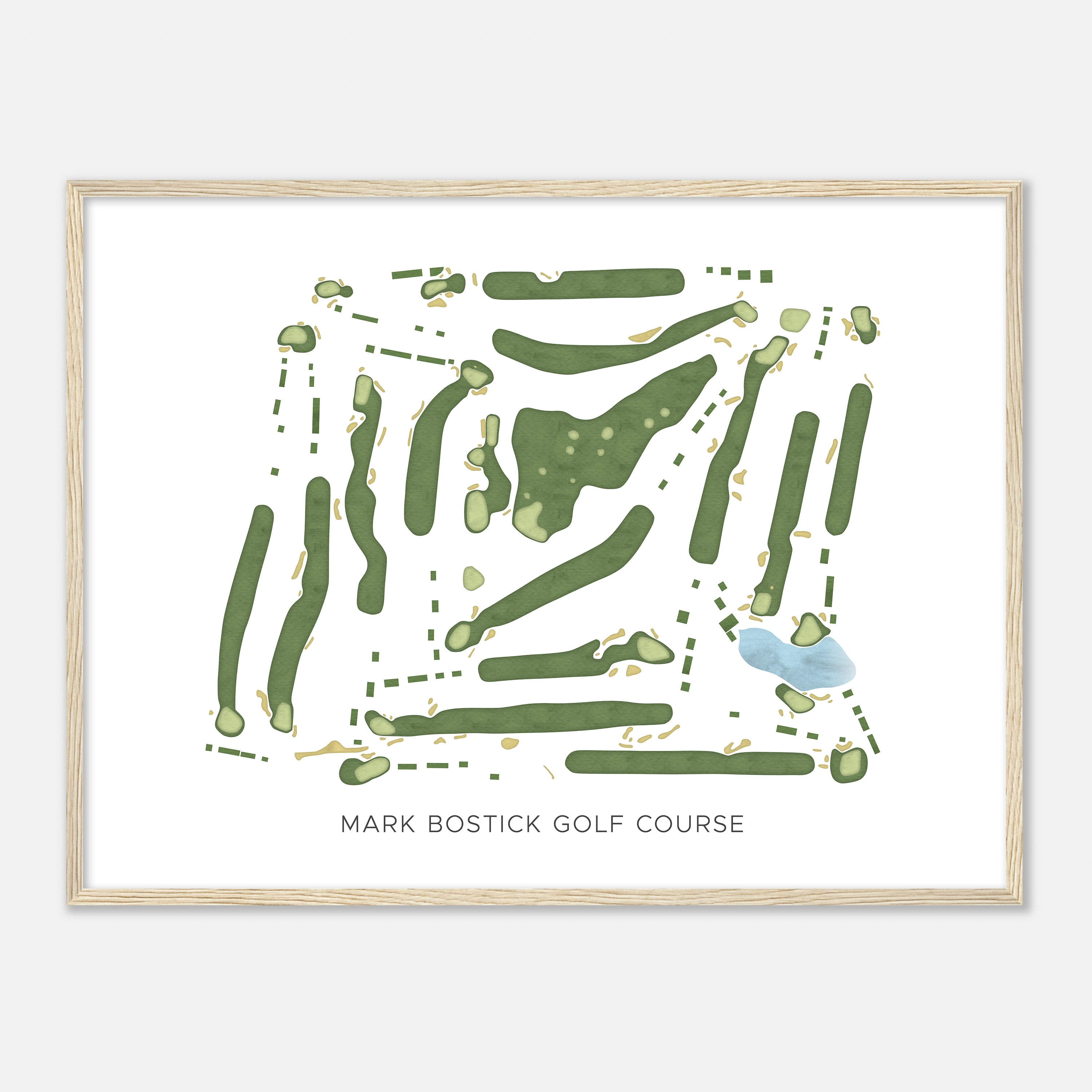 Mark Bostick Golf Course, Florida - Modern Watercolor Map | Golfer Gift ...