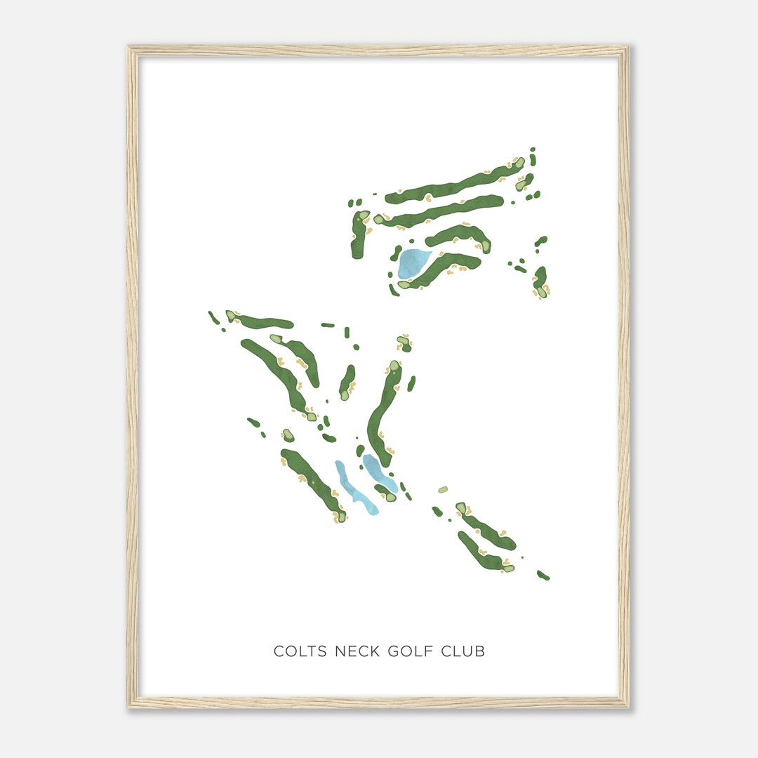 Colts Neck Golf Club, New Jersey Modern Watercolor Map Golfer Gift ...