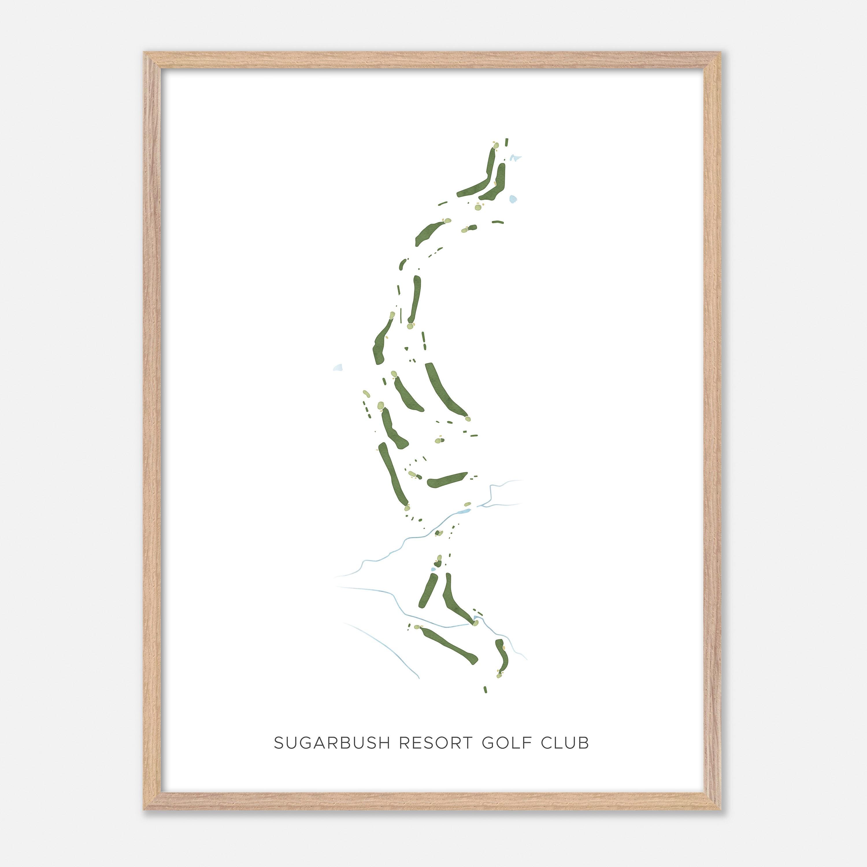 Sugarbush Resort Golf Club in Warren, Vermont - Modern Watercolor Map ...