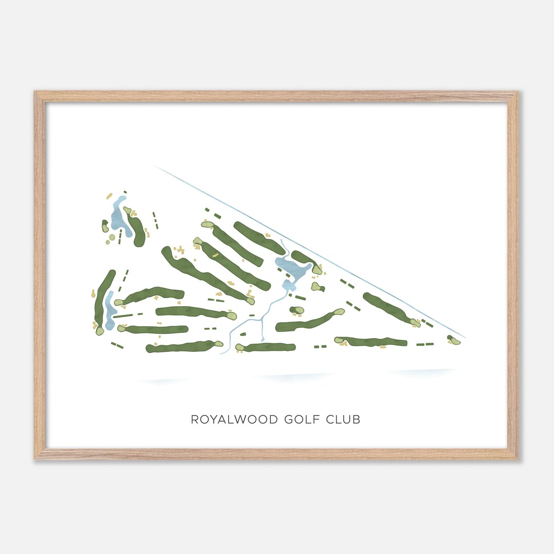Royalwood Golf Club in , Canada - Modern Watercolor Map | Golfer Gift ...