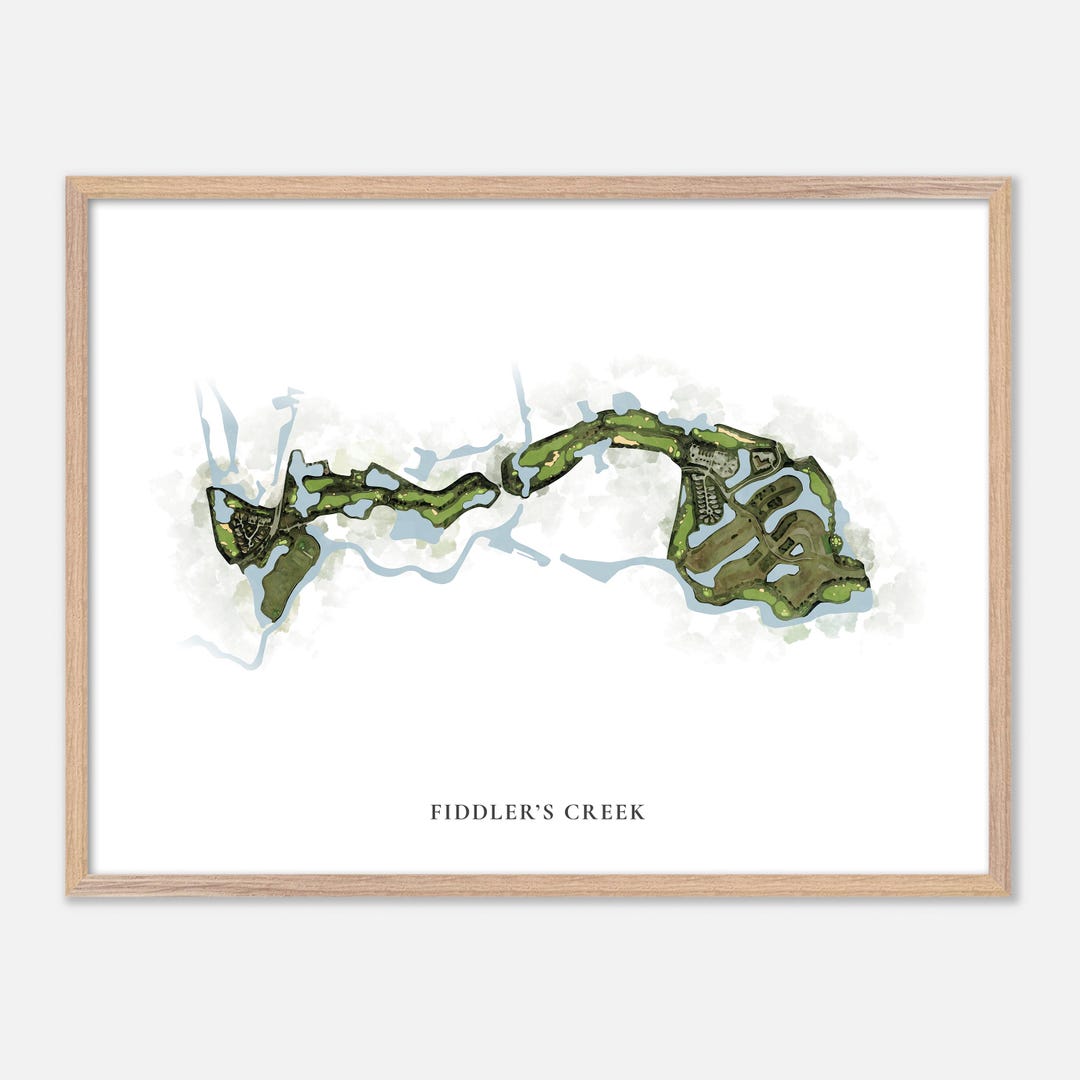 Fiddler's Creek in Naples, Florida - Classic Watercolor Map | Golfer ...