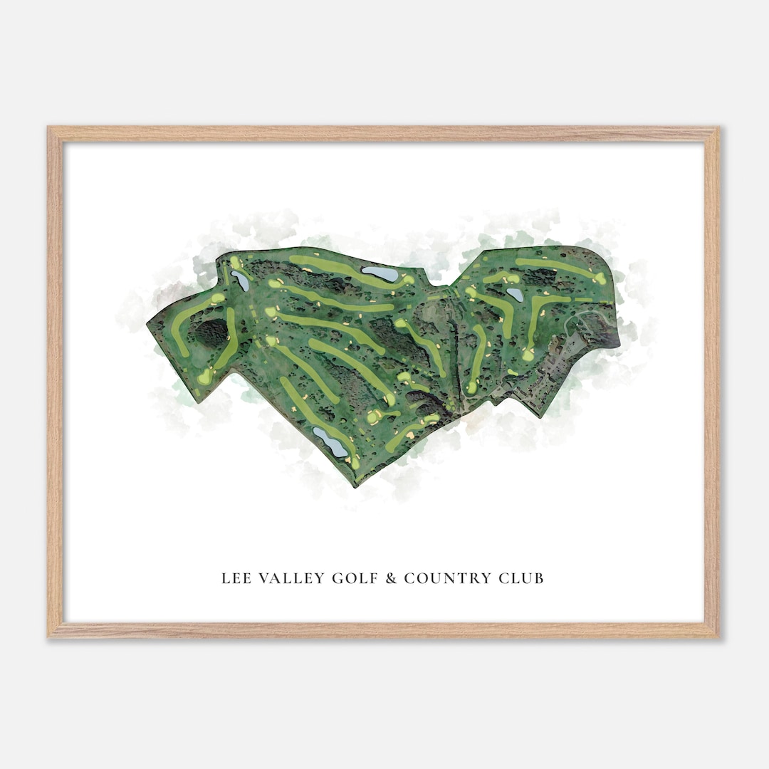 Lee Valley Golf & Country Club, Ireland - Classic Watercolor Map ...