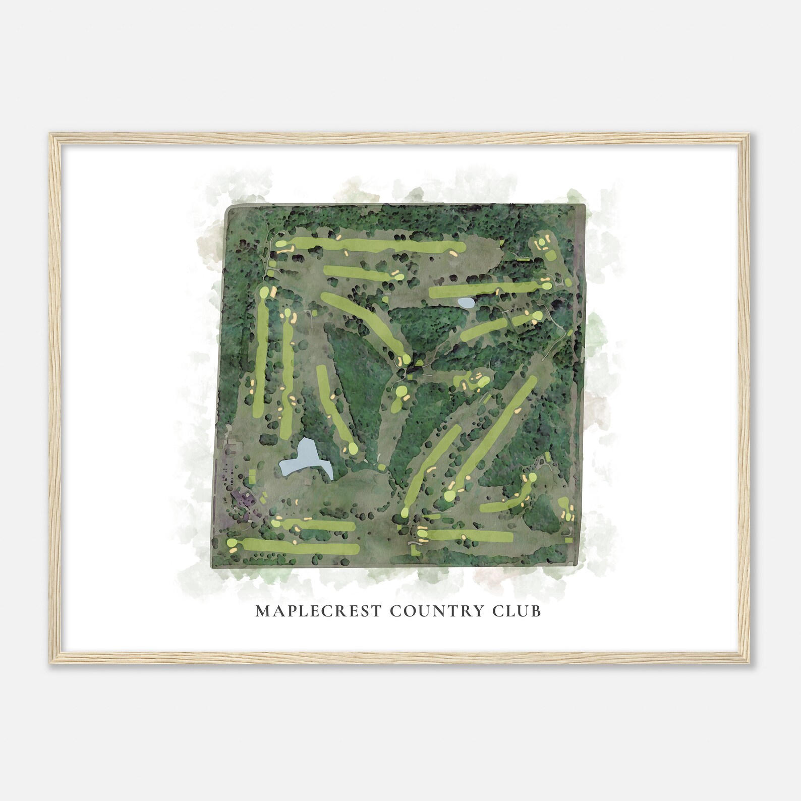 Maplecrest Country Club, Wisconsin - Classic Watercolor Map | Golfer ...