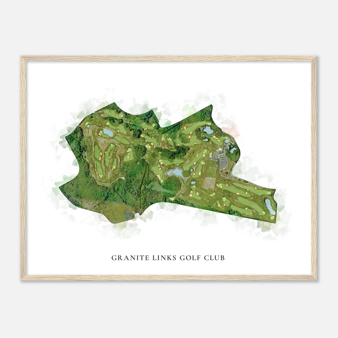 Granite Links Golf Club, Massachusetts - Classic Watercolor Map ...