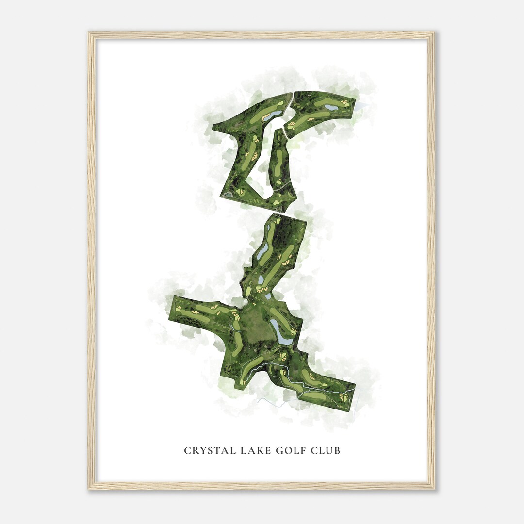 Crystal Lake Golf Club, Minnesota - Classic Watercolor Map | Golfer ...