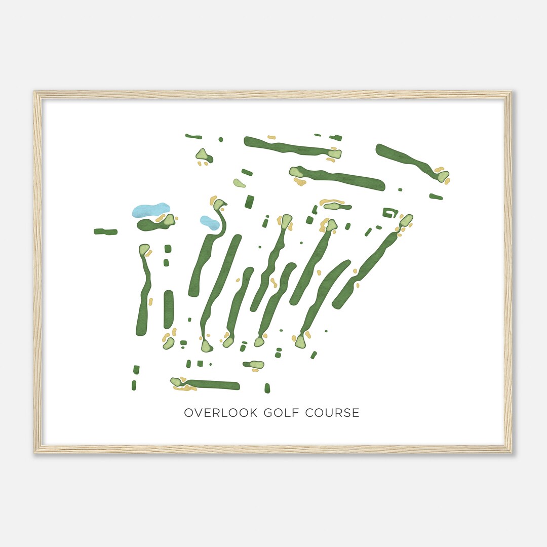 Overlook Golf Course, Pennsylvania - Modern Watercolor Map | Golfer ...