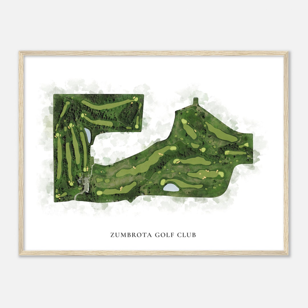 Zumbrota Golf Club, Minnesota - Classic Watercolor Map | Golfer Gift ...