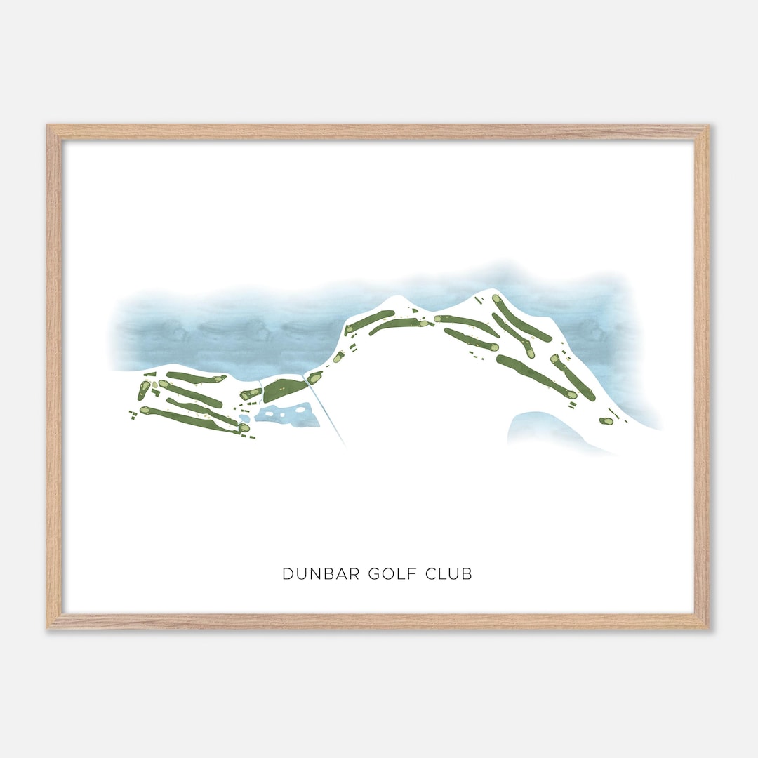 Dunbar Golf Club in Dunbar, Scotland - Modern Watercolor Map | Golfer ...