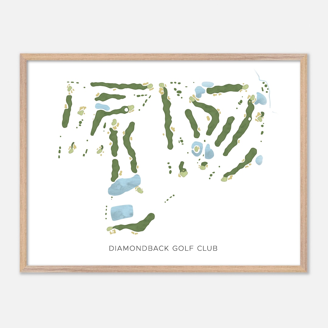 Diamondback Golf Club in Richmond Hill, Canada - Modern Watercolor Map ...