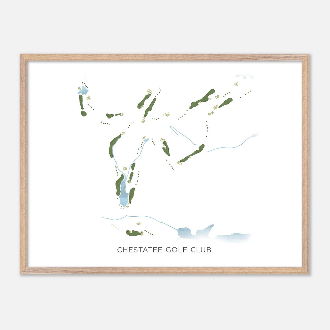 Chestatee Golf Club in Dawsonville, Georgia - Modern Watercolor Map ...