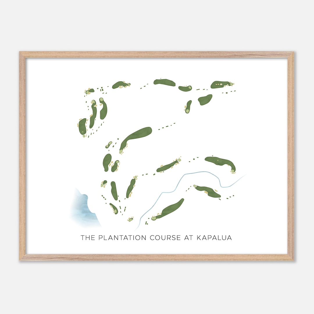 The Plantation Course at Kapalua in Lahaina, Hawaii - Modern Watercolor ...