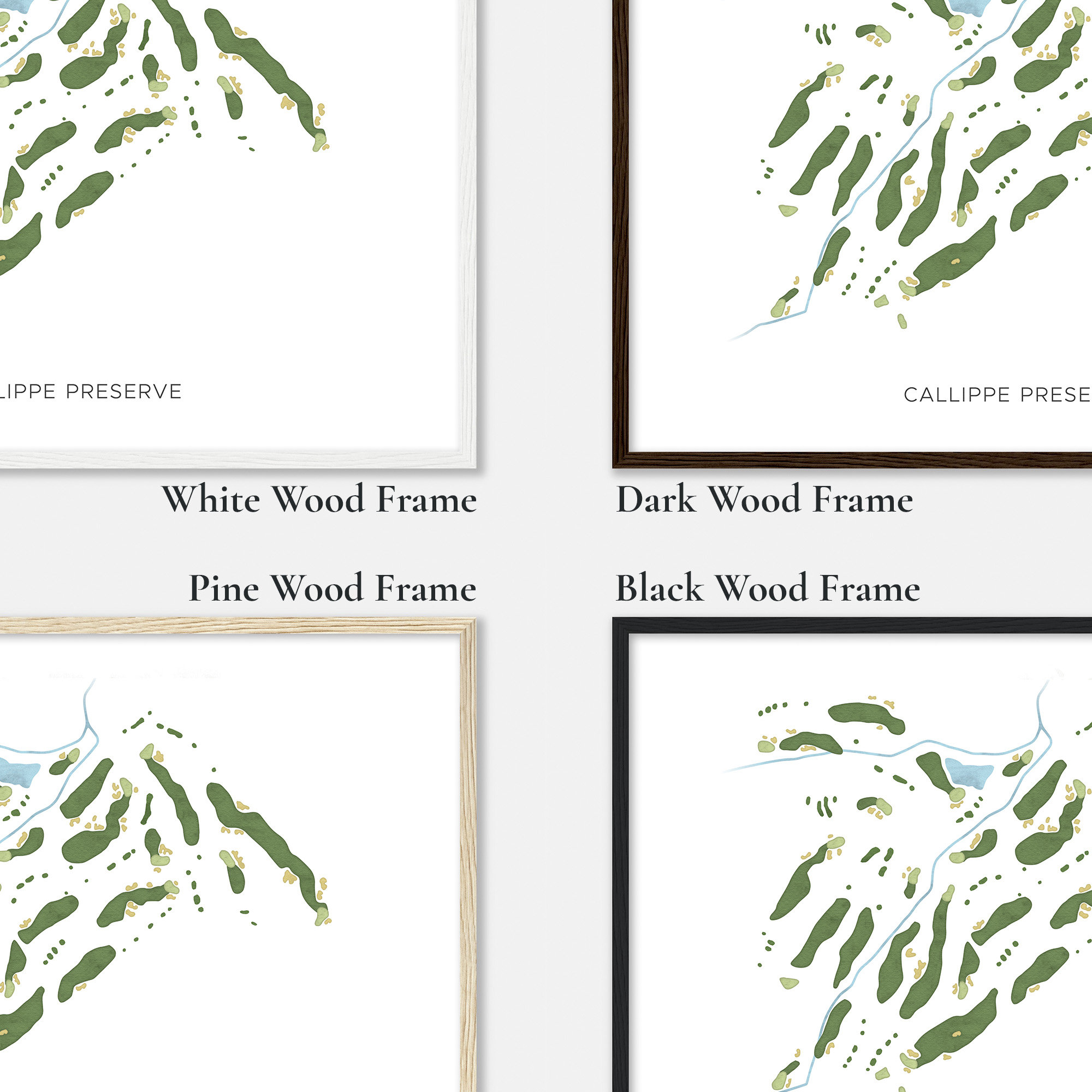 Kebo Valley Golf Club, Maine - Modern Watercolor Map | Golfer Gift ...