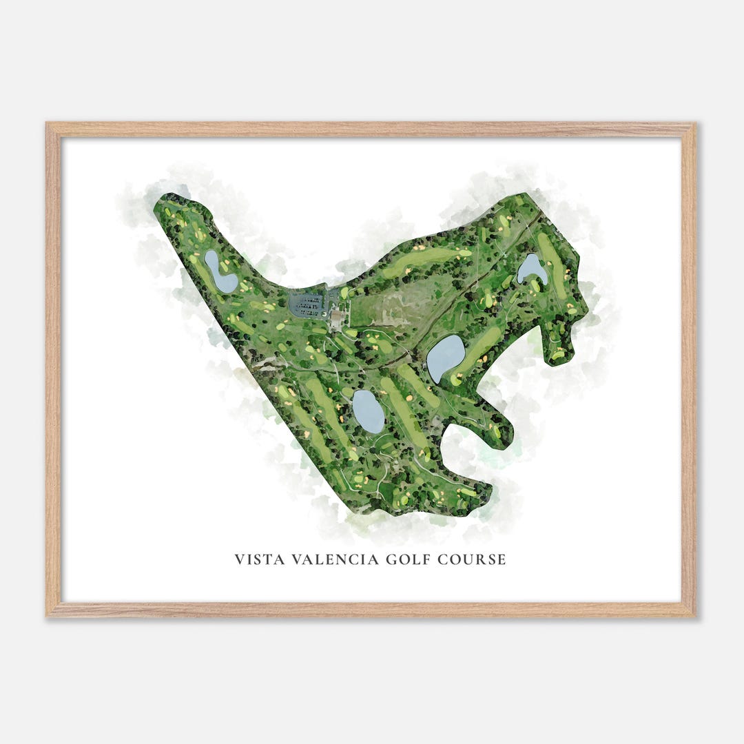 Vista Valencia Golf Course in Valencia, California - Classic Watercolor ...