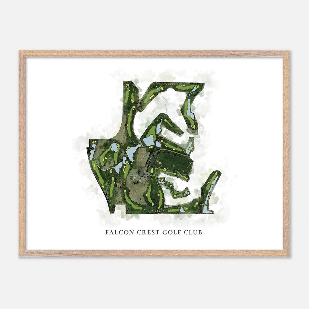 Falcon Crest Golf Club in Kuna, Idaho - Classic Watercolor Map | Golfer ...