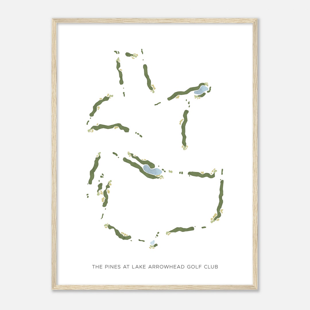 The Pines at Lake Arrowhead Golf Club, Wisconsin - Modern Watercolor ...