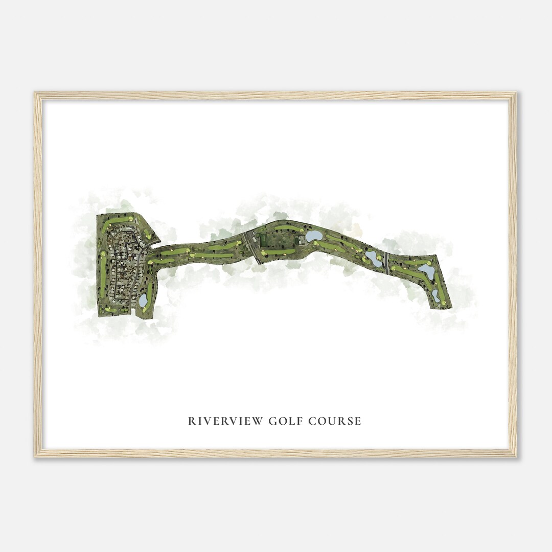 Riverview Golf Course, Arizona - Classic Watercolor Map | Golfer Gift ...