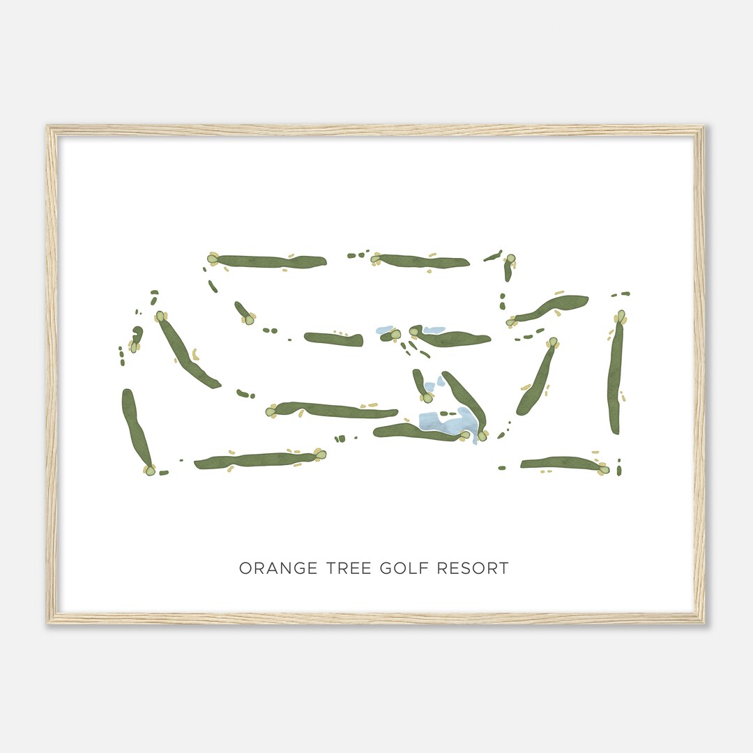 Orange Tree Golf Resort, Arizona - Modern Watercolor Map | Golfer Gift ...