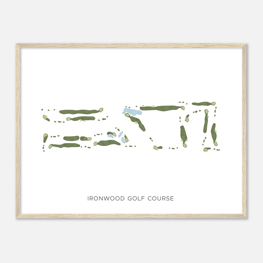 Ironwood Golf Course, Arizona - Modern Watercolor Map | Golfer Gift ...