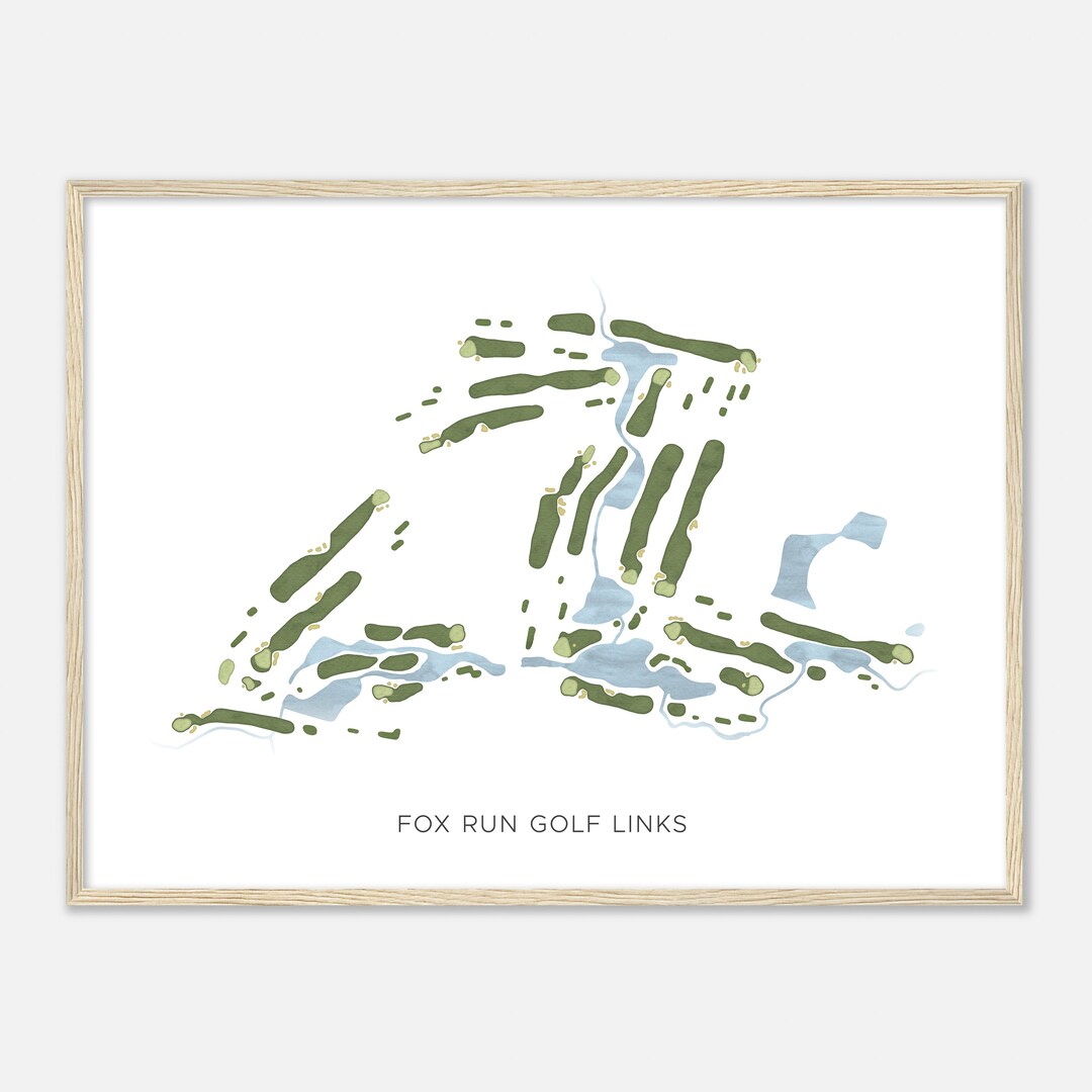Fox Run Golf Links, Illinois - Modern Watercolor Map | Golfer Gift ...
