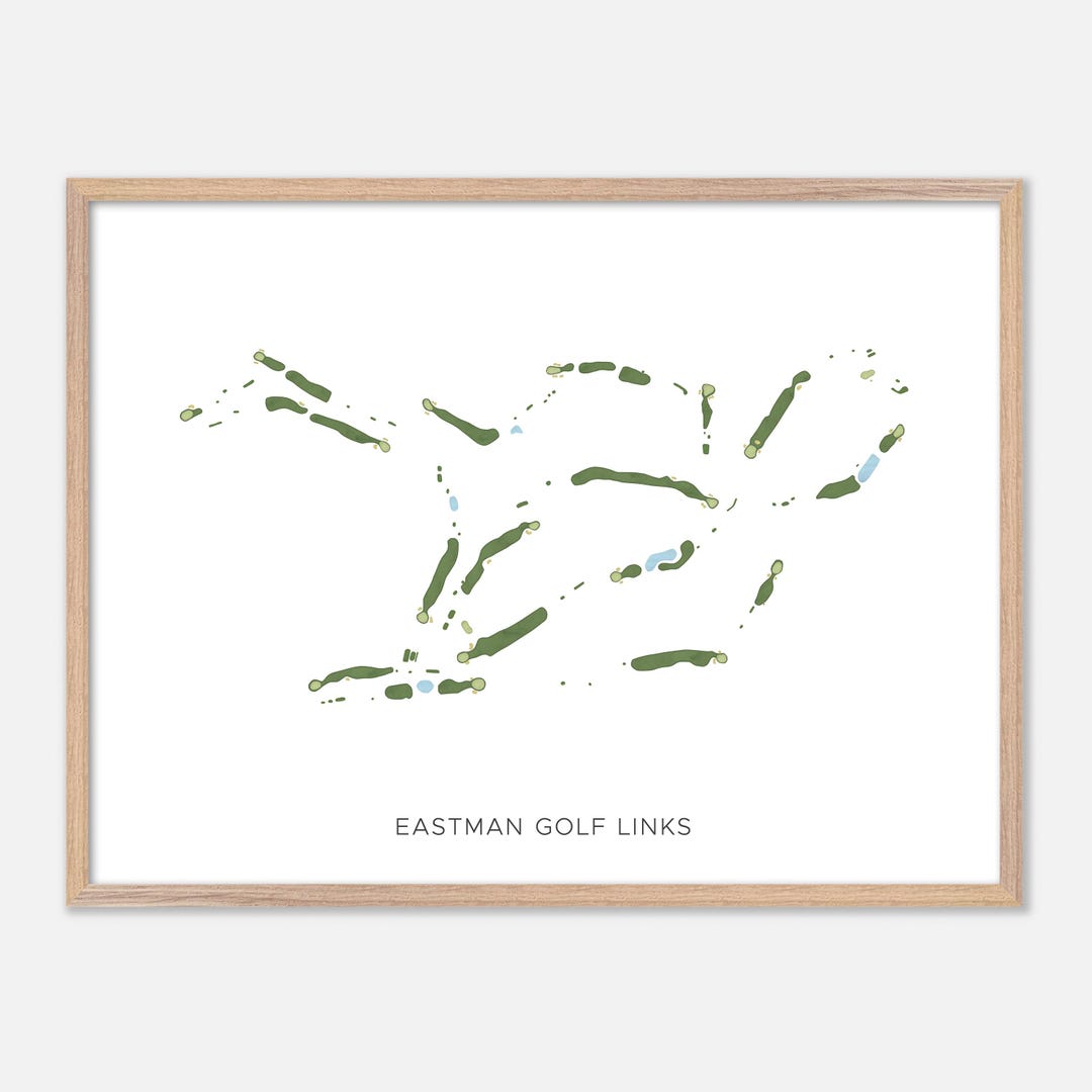 Eastman Golf Links in Grantham, New Hampshire - Modern Watercolor Map ...